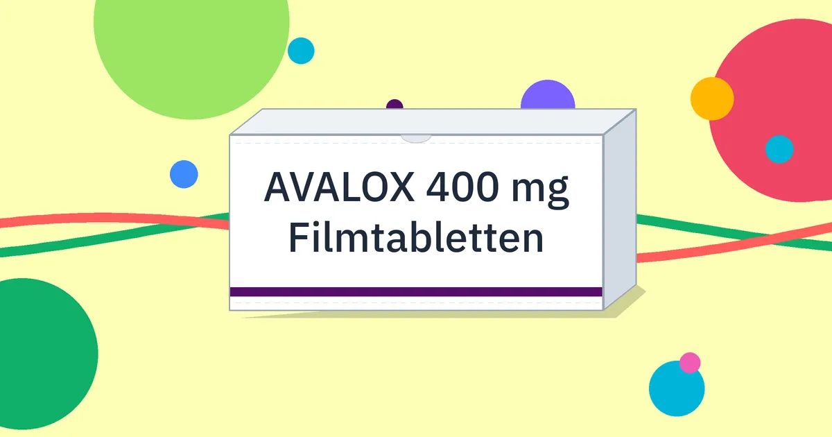 Symbolbild: Packung mit der Aufschrift AVALOX 400 mg Filmtabletten (PZN 00349599) – Verfügbarkeit und Bezug in Apotheken in Frankfurt am Main