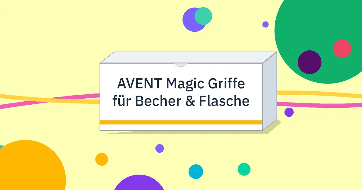 Symbolbild: Packung mit der Aufschrift AVENT Magic Griffe für Becher & Flasche (PZN 08838665) – Verfügbarkeit und Bezug in Apotheken in Frankfurt am Main
