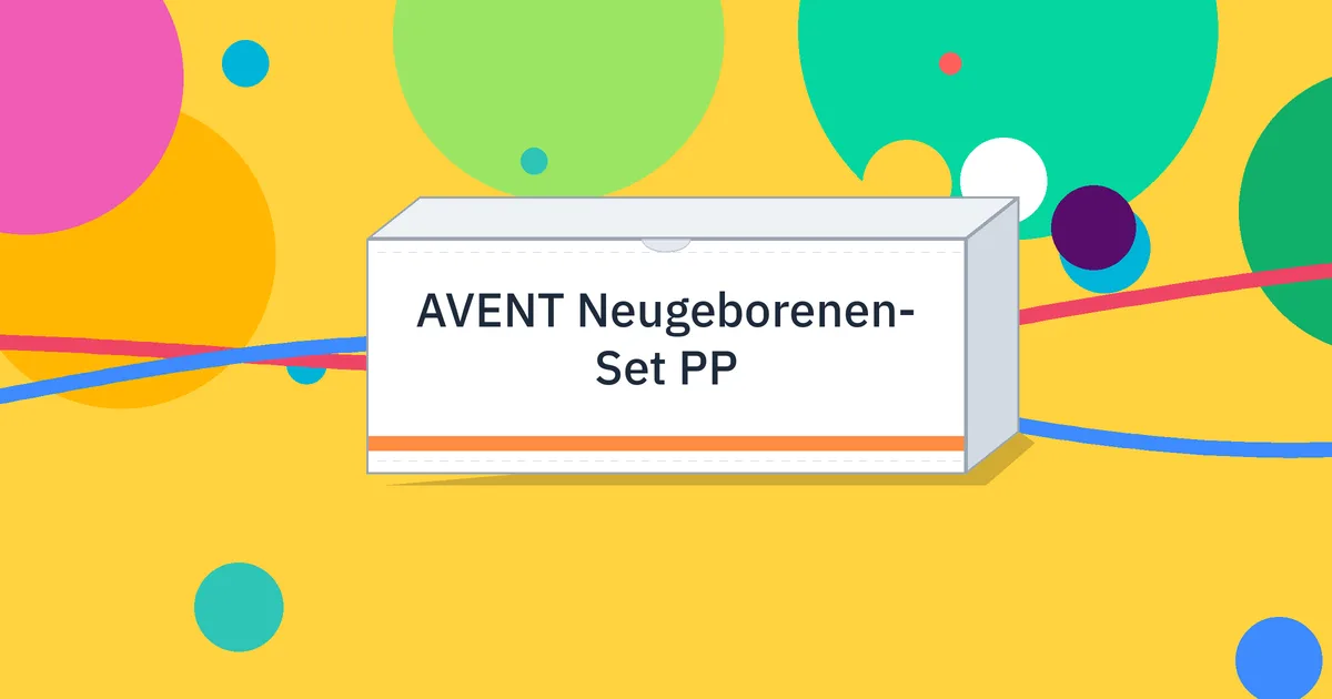Symbolbild: Packung mit der Aufschrift AVENT Neugeborenen-Set PP (PZN 05505271) – Verfügbarkeit und Bezug in Apotheken in Frankfurt am Main