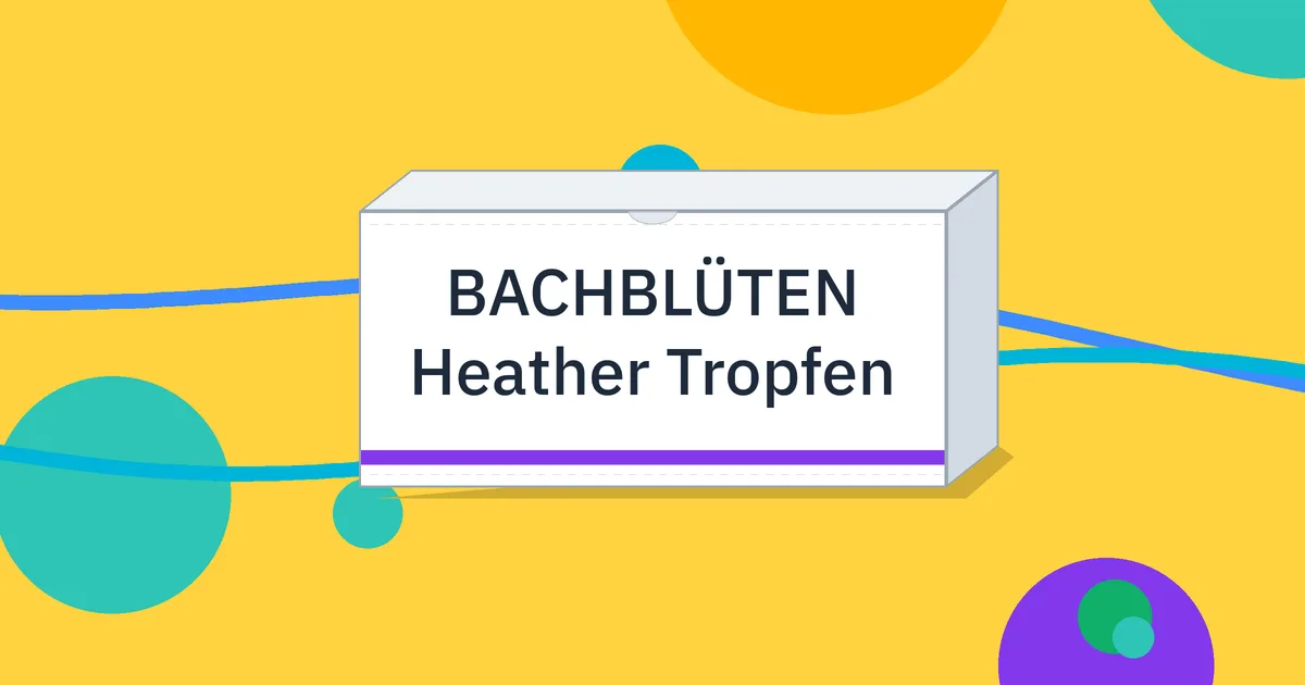 Symbolbild: Packung mit der Aufschrift BACHBLÜTEN Heather Tropfen (PZN 08733653) – Verfügbarkeit und Bezug in Apotheken in Frankfurt am Main