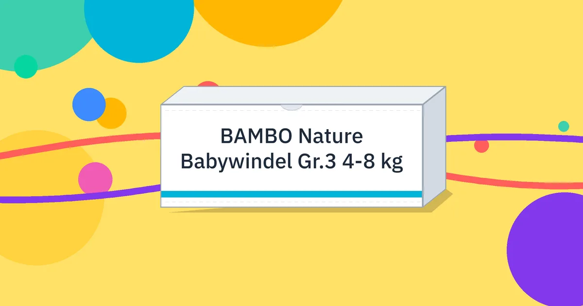 Symbolbild: Packung mit der Aufschrift BAMBO Nature Babywindel Gr.3 4-8 kg (PZN 15417007) – Verfügbarkeit und Bezug in Apotheken in Frankfurt am Main