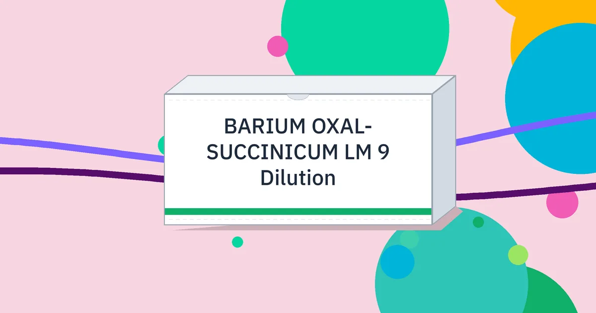 Symbolbild: Packung mit der Aufschrift BARIUM OXAL-SUCCINICUM LM 9 Dilution (PZN 13378378) – Verfügbarkeit und Bezug in Apotheken in Frankfurt am Main
