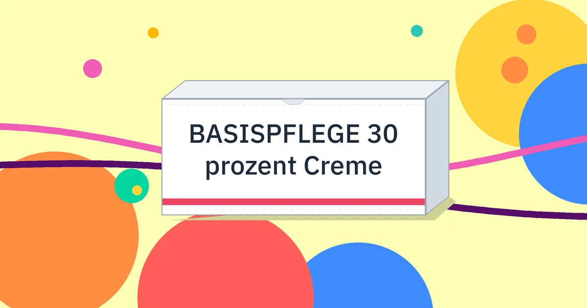 Symbolbild: Packung mit der Aufschrift BASISPFLEGE 30 prozent Creme (PZN 13713397) – Verfügbarkeit und Bezug in Apotheken in Frankfurt am Main