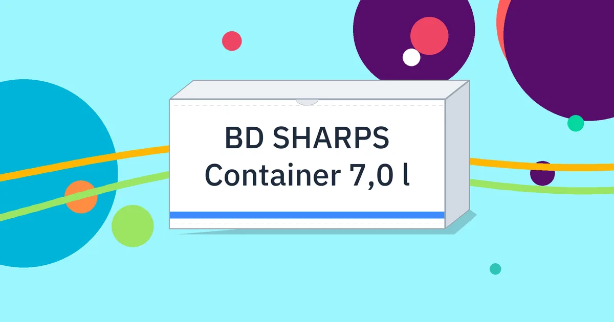 Symbolbild: Packung mit der Aufschrift BD SHARPS Container 7,0 l (PZN 05964062) – Verfügbarkeit und Bezug in Apotheken in Frankfurt am Main