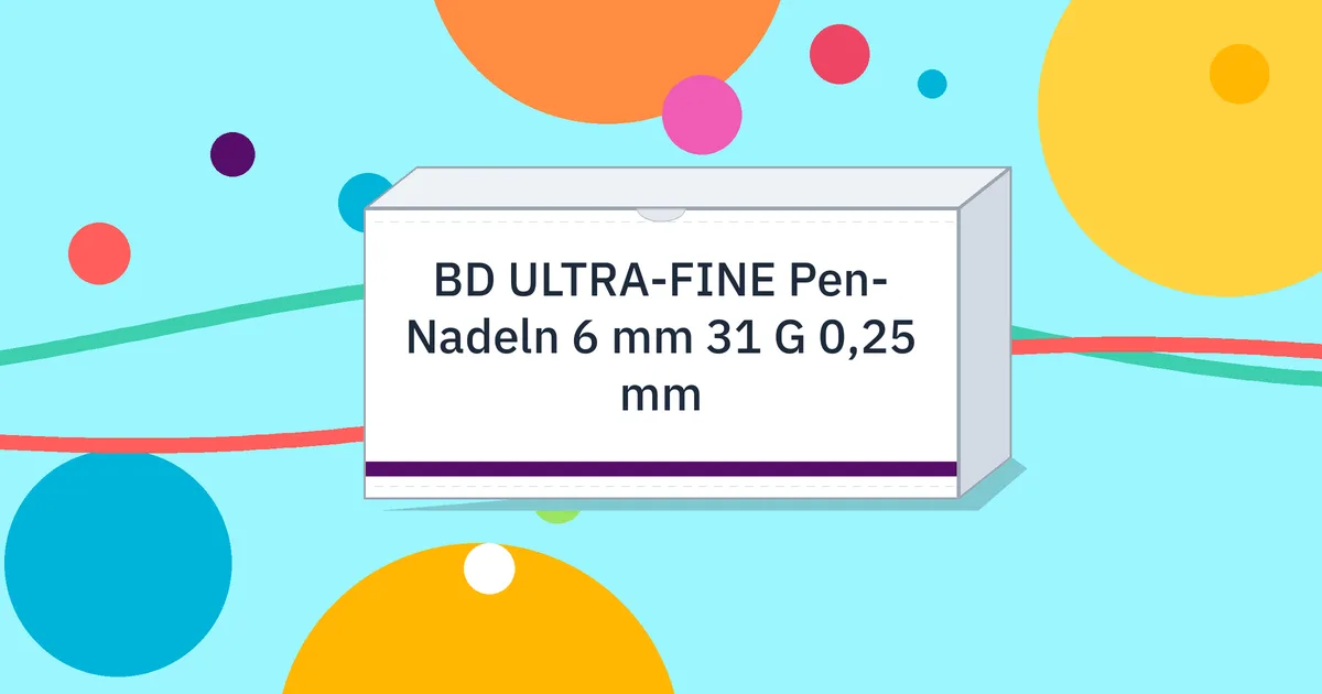 Symbolbild: Packung mit der Aufschrift BD ULTRA-FINE Pen-Nadeln 6 mm 31 G 0,25 mm (PZN 17831320) – Verfügbarkeit und Bezug in Apotheken in Frankfurt am Main
