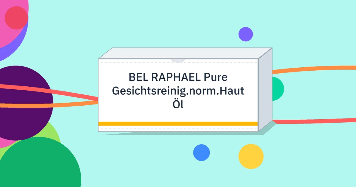 Symbolbild: Packung mit der Aufschrift BEL RAPHAEL Pure Gesichtsreinig.norm.Haut Öl (PZN 15591478) – Verfügbarkeit und Bezug in Apotheken in Frankfurt am Main