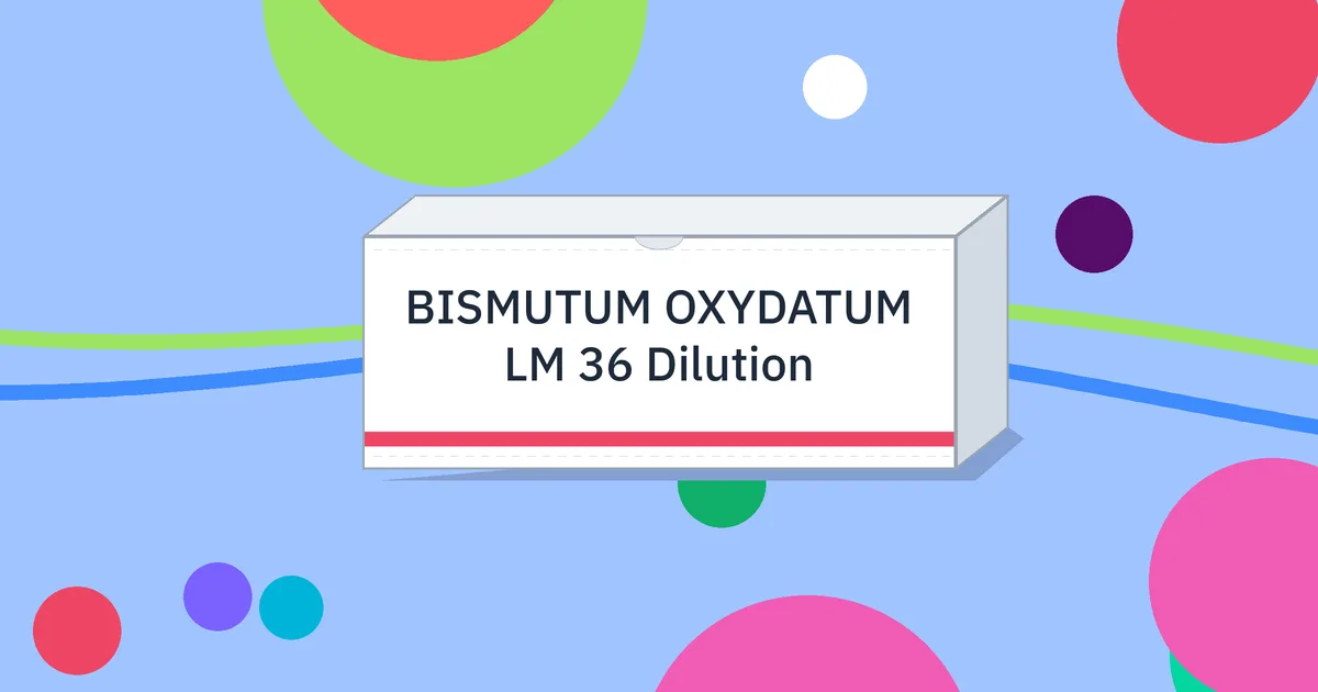 Symbolbild: Packung mit der Aufschrift BISMUTUM OXYDATUM LM 36 Dilution (PZN 13388282) – Verfügbarkeit und Bezug in Apotheken in Frankfurt am Main