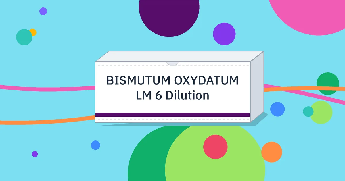 Symbolbild: Packung mit der Aufschrift BISMUTUM OXYDATUM LM 6 Dilution (PZN 13387667) – Verfügbarkeit und Bezug in Apotheken in Frankfurt am Main