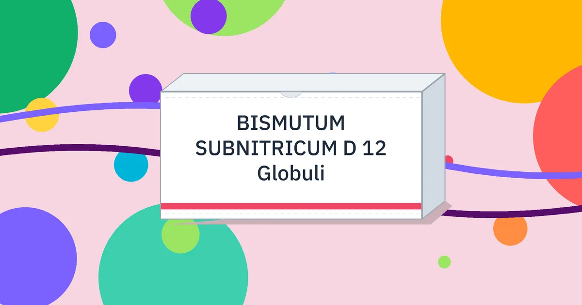 Symbolbild: Packung mit der Aufschrift BISMUTUM SUBNITRICUM D 12 Globuli (PZN 07161611) – Verfügbarkeit und Bezug in Apotheken in Frankfurt am Main