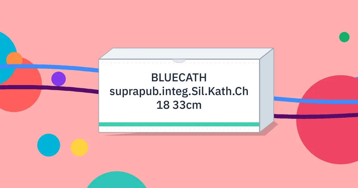 Symbolbild: Packung mit der Aufschrift BLUECATH suprapub.integ.Sil.Kath.Ch 18 33cm (PZN 11851178) – Verfügbarkeit und Bezug in Apotheken in Frankfurt am Main