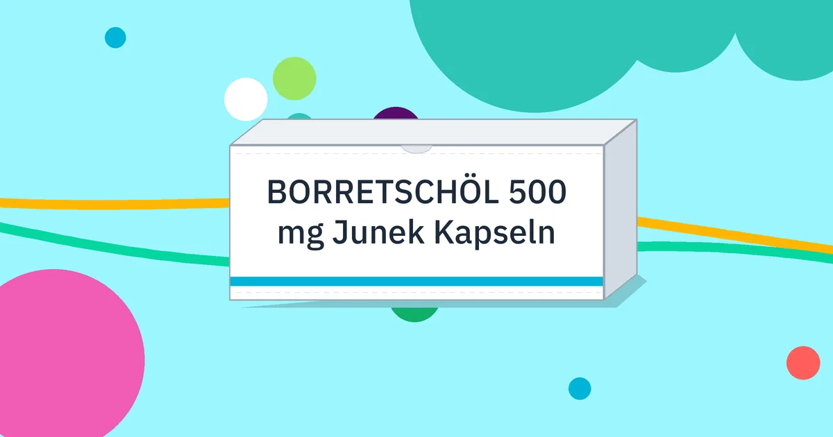 Symbolbild: Packung mit der Aufschrift BORRETSCHÖL 500 mg Junek Kapseln (PZN 07079795) – Verfügbarkeit und Bezug in Apotheken in Frankfurt am Main