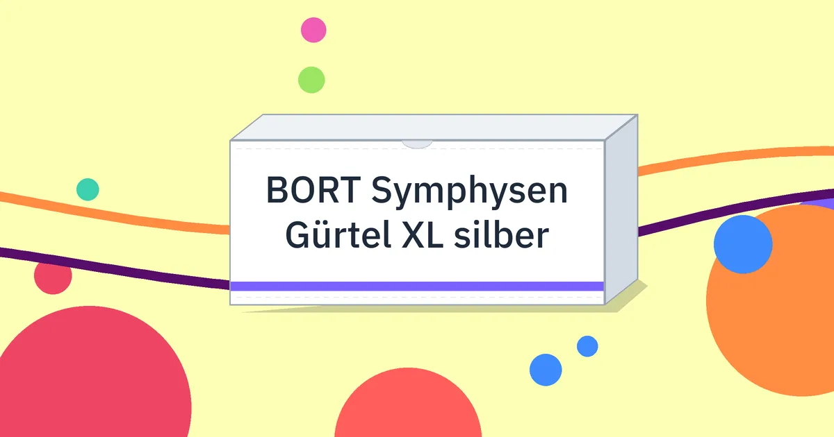 Symbolbild: Packung mit der Aufschrift BORT Symphysen Gürtel XL silber (PZN 15266844) – Verfügbarkeit und Bezug in Apotheken in Frankfurt am Main