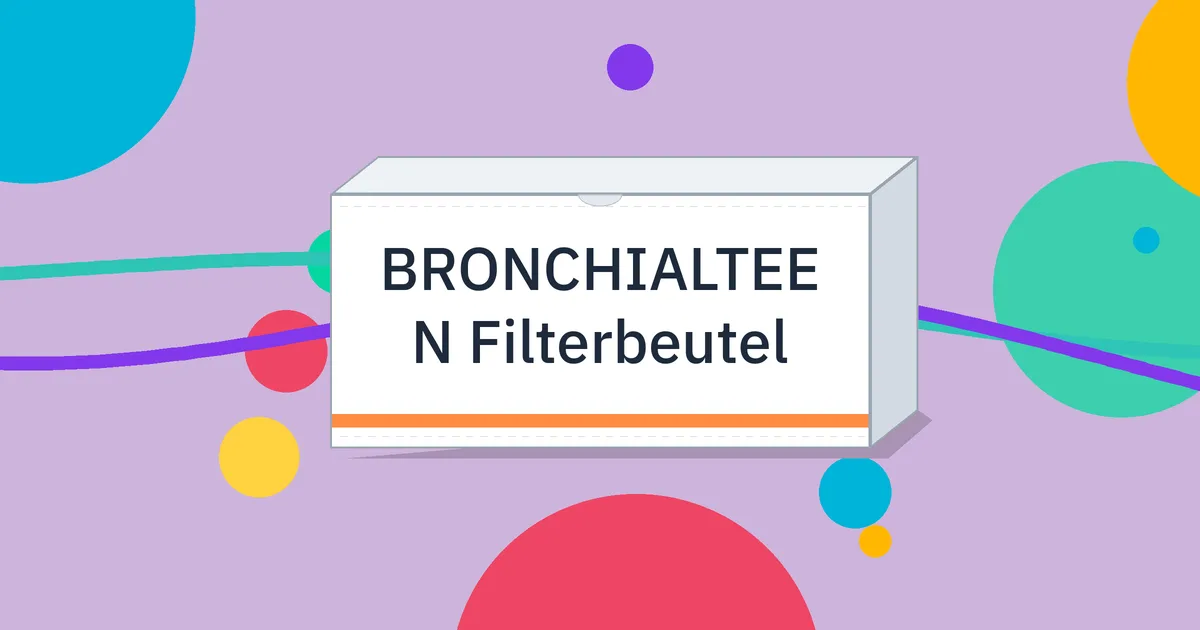 Symbolbild: Packung mit der Aufschrift BRONCHIALTEE N Filterbeutel (PZN 09731610) – Verfügbarkeit und Bezug in Apotheken in Frankfurt am Main