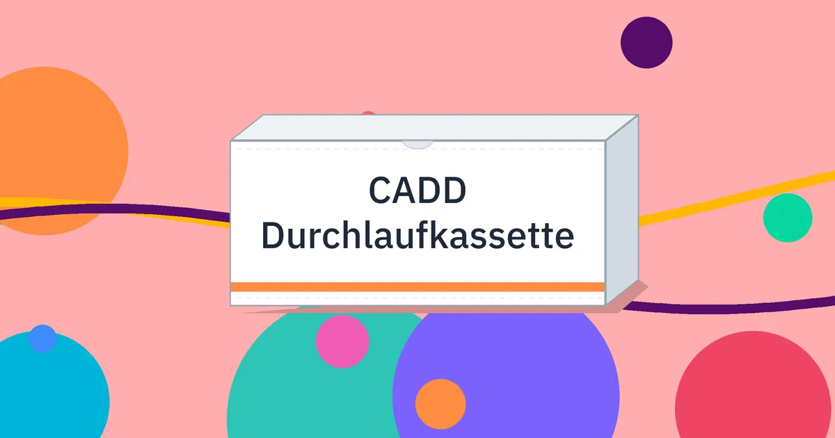 Symbolbild: Packung mit der Aufschrift CADD Durchlaufkassette (PZN 00331671) – Verfügbarkeit und Bezug in Apotheken in Frankfurt am Main