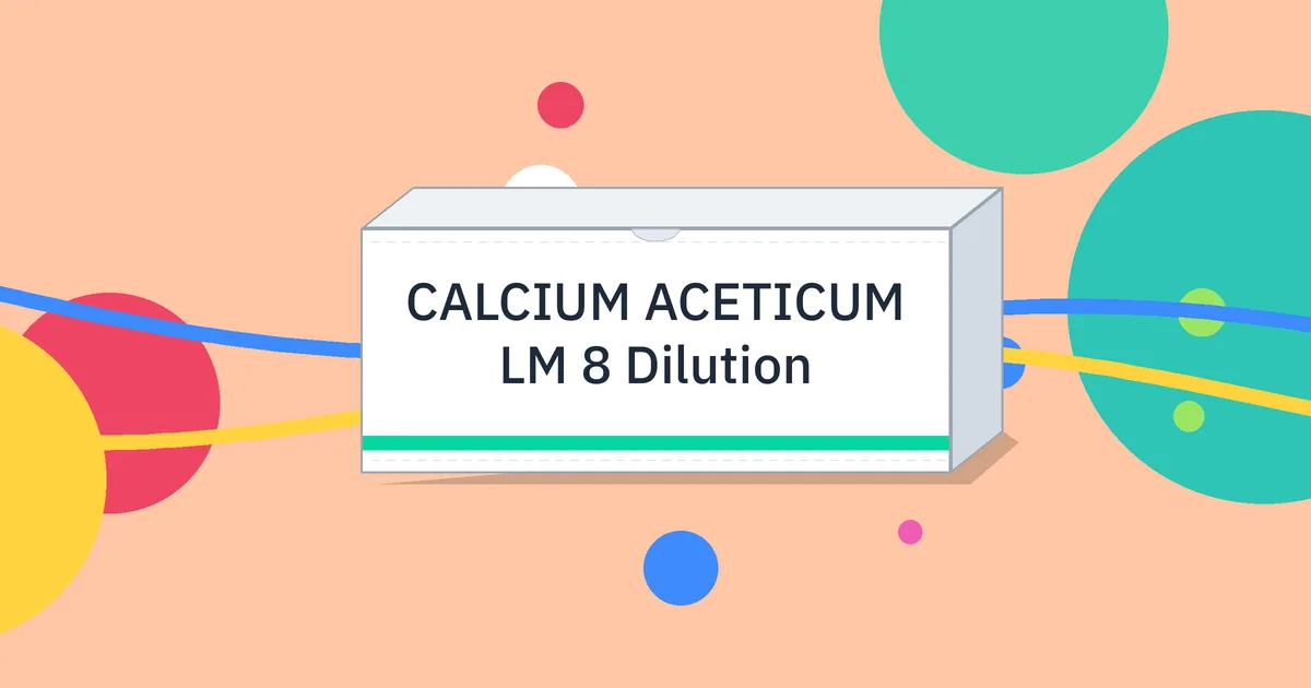 Symbolbild: Packung mit der Aufschrift CALCIUM ACETICUM LM 8 Dilution (PZN 13405477) – Verfügbarkeit und Bezug in Apotheken in Frankfurt am Main