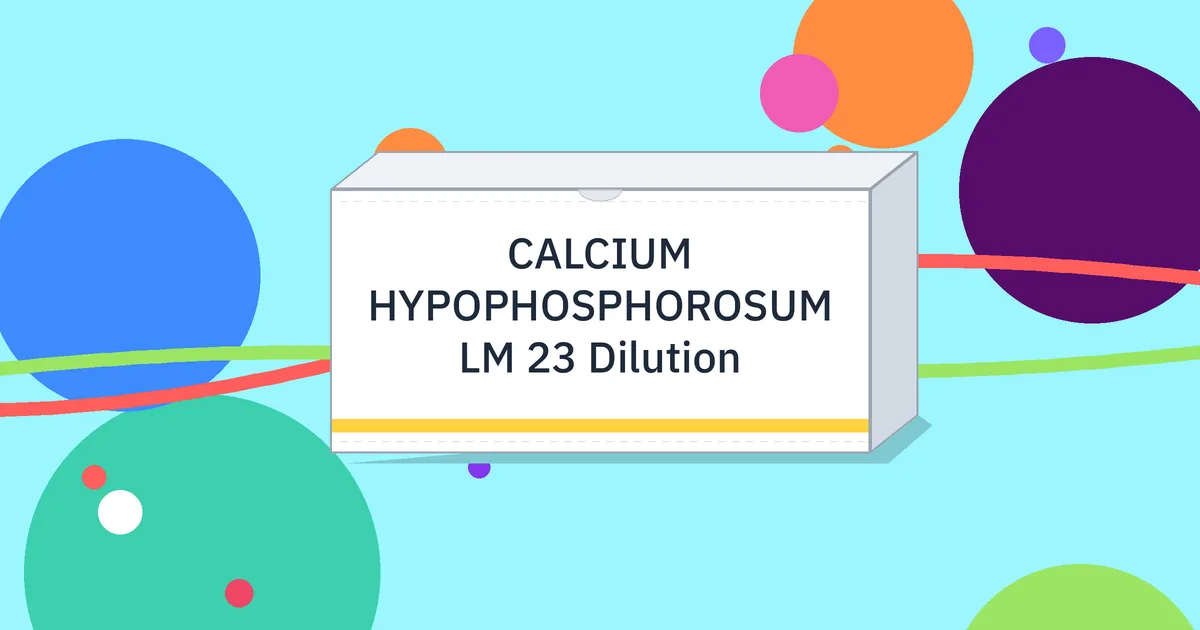 Symbolbild: Packung mit der Aufschrift CALCIUM HYPOPHOSPHOROSUM LM 23 Dilution (PZN 13408926) – Verfügbarkeit und Bezug in Apotheken in Frankfurt am Main