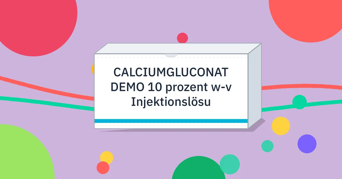 Symbolbild: Packung mit der Aufschrift CALCIUMGLUCONAT DEMO 10 prozent w-v Injektionslösu (PZN 14307682) – Verfügbarkeit und Bezug in Apotheken in Frankfurt am Main