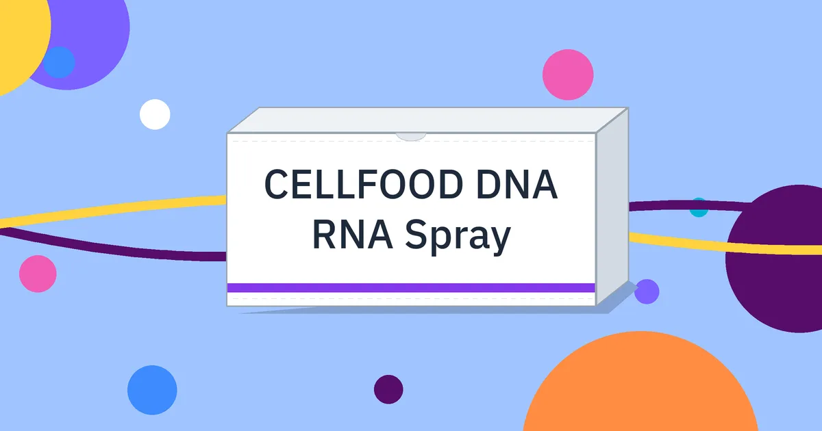 Symbolbild: Packung mit der Aufschrift CELLFOOD DNA RNA Spray (PZN 09513439) – Verfügbarkeit und Bezug in Apotheken in Frankfurt am Main