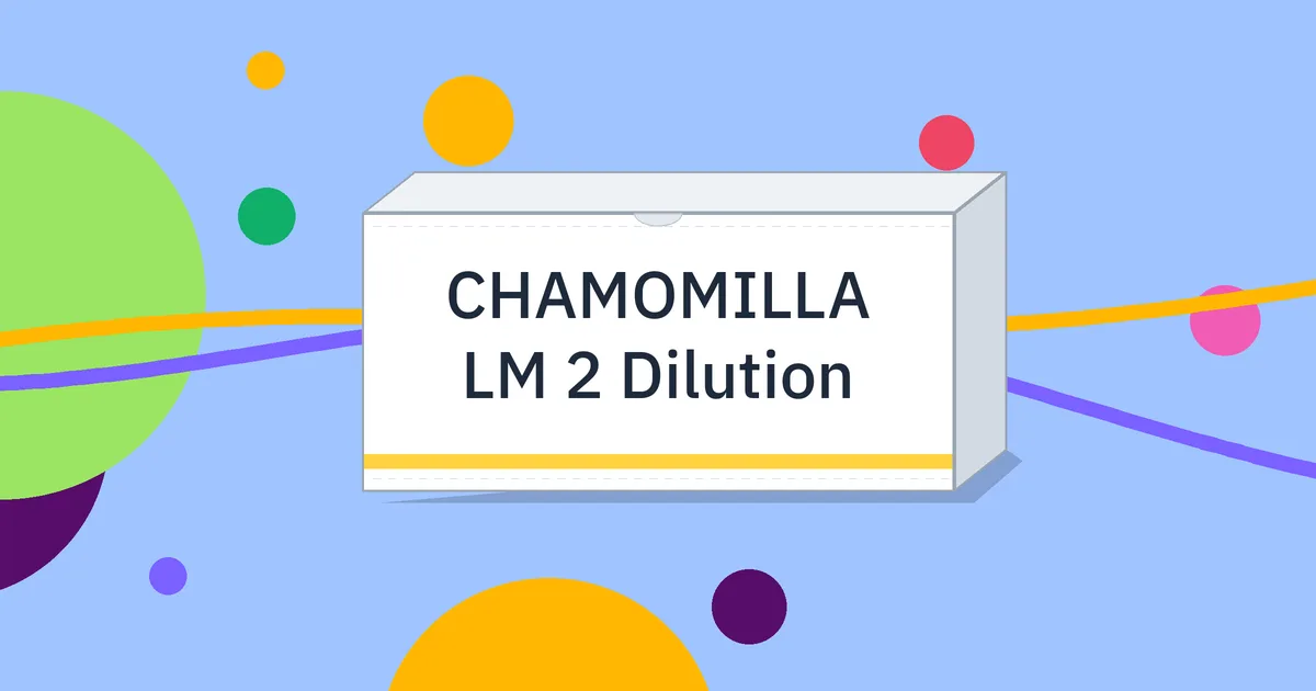 Symbolbild: Packung mit der Aufschrift CHAMOMILLA LM 2 Dilution (PZN 12812418) – Verfügbarkeit und Bezug in Apotheken in Frankfurt am Main