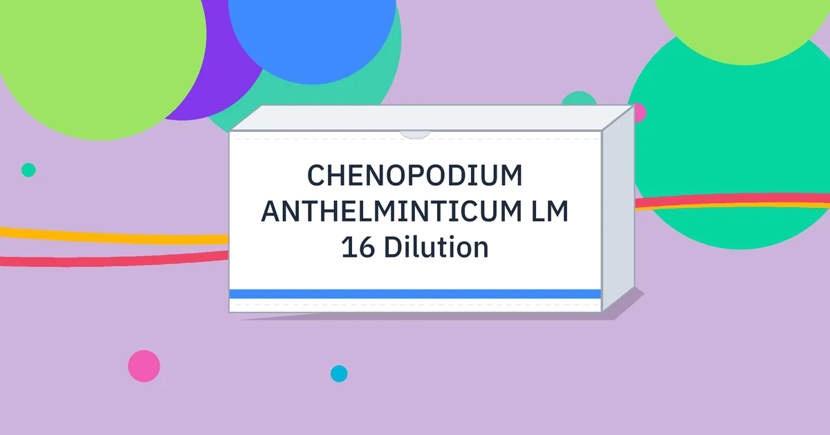 Symbolbild: Packung mit der Aufschrift CHENOPODIUM ANTHELMINTICUM LM 16 Dilution (PZN 13440858) – Verfügbarkeit und Bezug in Apotheken in Frankfurt am Main