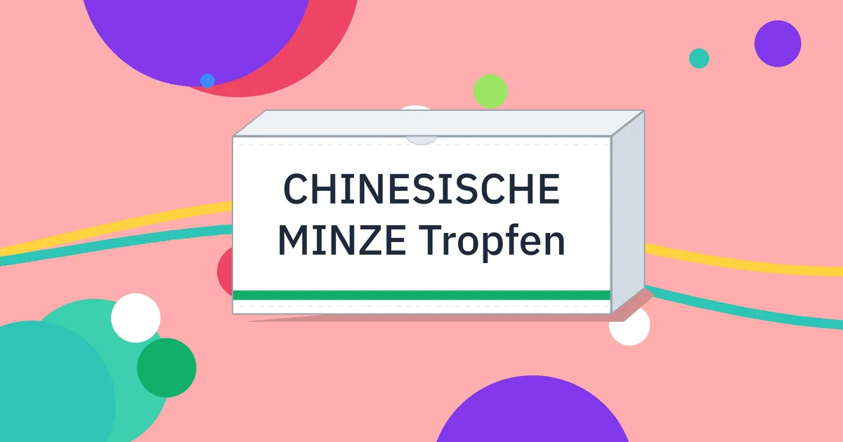 Symbolbild: Packung mit der Aufschrift CHINESISCHE MINZE Tropfen (PZN 19141080) – Verfügbarkeit und Bezug in Apotheken in Frankfurt am Main