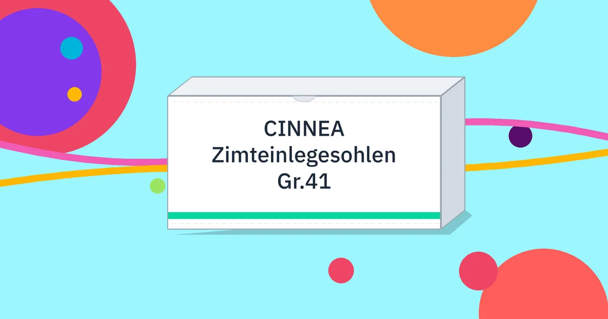Symbolbild: Packung mit der Aufschrift CINNEA Zimteinlegesohlen Gr.41 (PZN 01909557) – Verfügbarkeit und Bezug in Apotheken in Frankfurt am Main