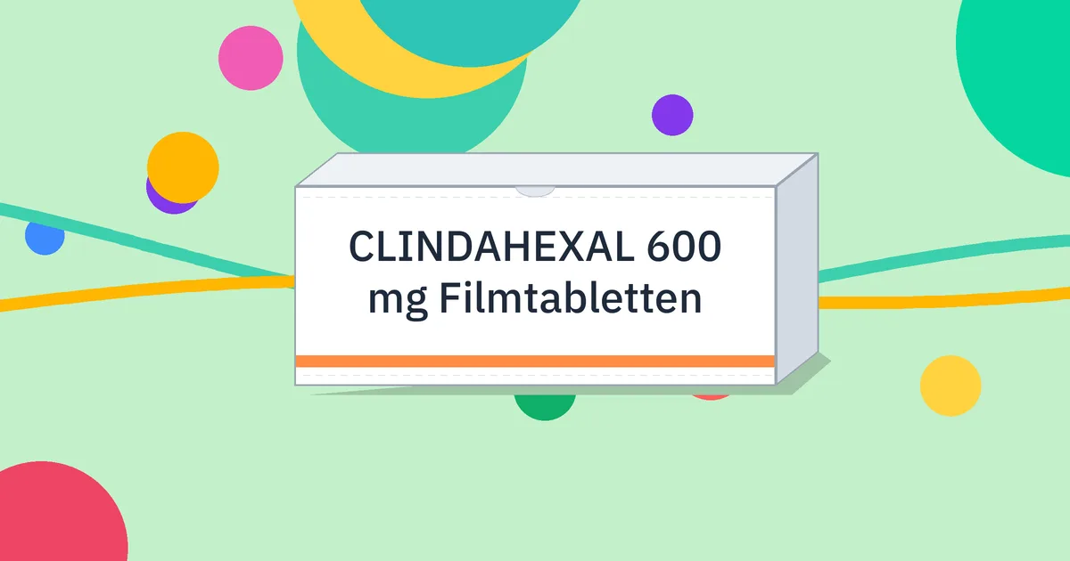 Symbolbild: Packung mit der Aufschrift CLINDAHEXAL 600 mg Filmtabletten (PZN 07715127) – Verfügbarkeit und Bezug in Apotheken in Frankfurt am Main