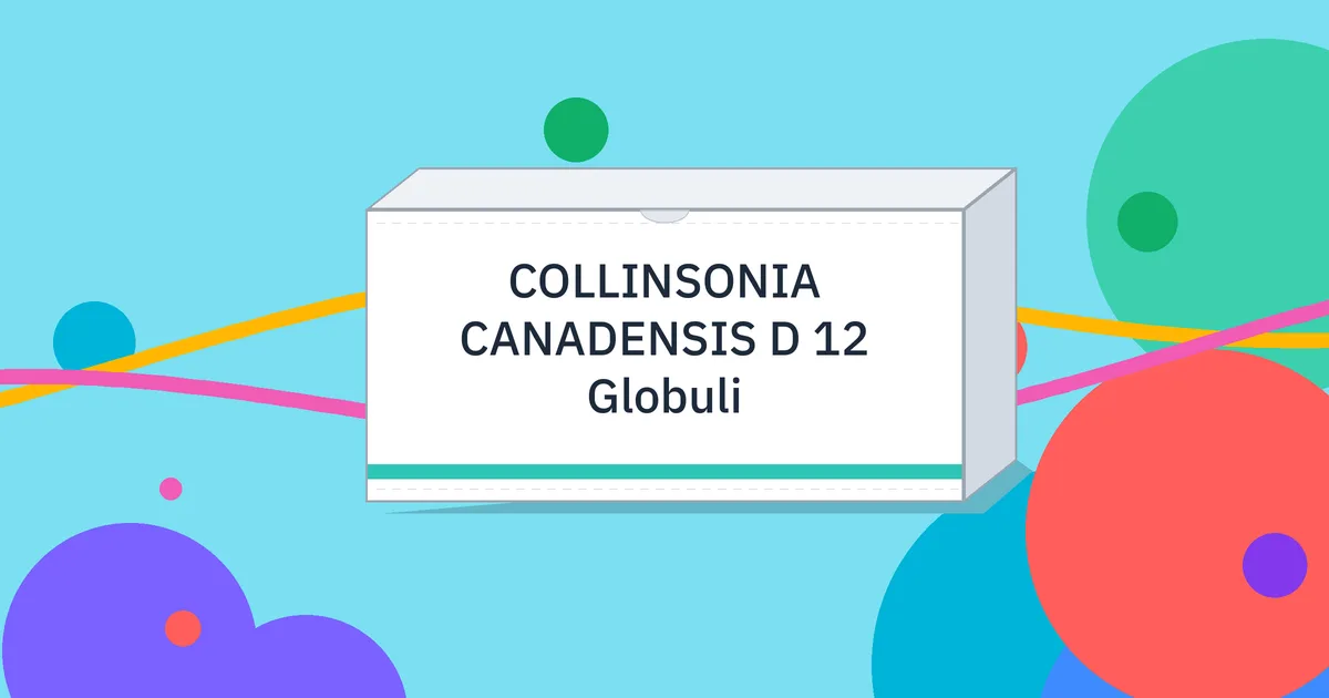 Symbolbild: Packung mit der Aufschrift COLLINSONIA CANADENSIS D 12 Globuli (PZN 07456157) – Verfügbarkeit und Bezug in Apotheken in Frankfurt am Main