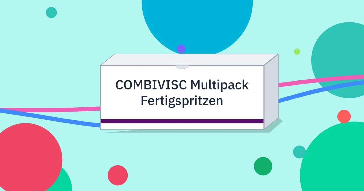 Symbolbild: Packung mit der Aufschrift COMBIVISC Multipack Fertigspritzen (PZN 13354969) – Verfügbarkeit und Bezug in Apotheken in Frankfurt am Main