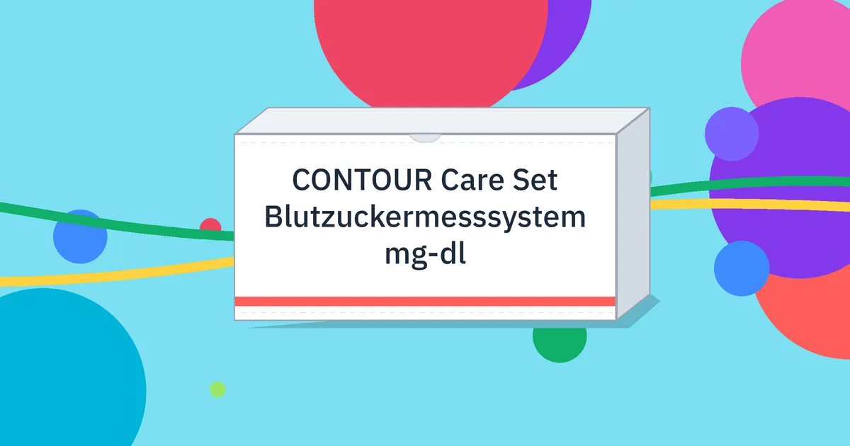 Symbolbild: Packung mit der Aufschrift CONTOUR Care Set Blutzuckermesssystem mg-dl (PZN 16746983) – Verfügbarkeit und Bezug in Apotheken in Frankfurt am Main