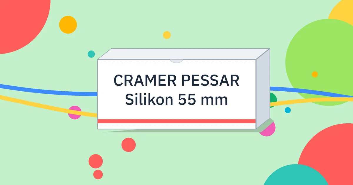 Symbolbild: Packung mit der Aufschrift CRAMER PESSAR Silikon 55 mm (PZN 04022843) – Verfügbarkeit und Bezug in Apotheken in Frankfurt am Main