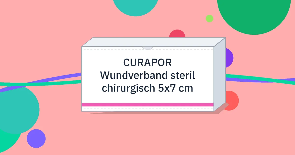 Symbolbild: Packung mit der Aufschrift CURAPOR Wundverband steril chirurgisch 5x7 cm (PZN 19881173) – Verfügbarkeit und Bezug in Apotheken in Frankfurt am Main