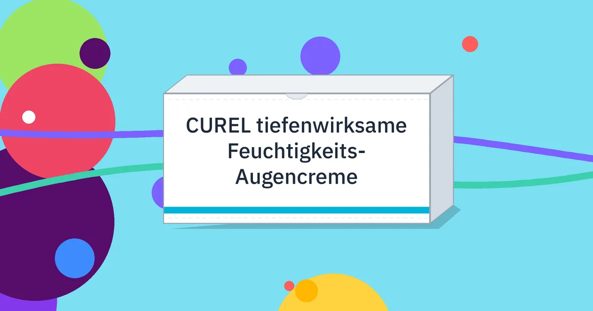 Symbolbild: Packung mit der Aufschrift CUREL tiefenwirksame Feuchtigkeits-Augencreme (PZN 19909026) – Verfügbarkeit und Bezug in Apotheken in Frankfurt am Main