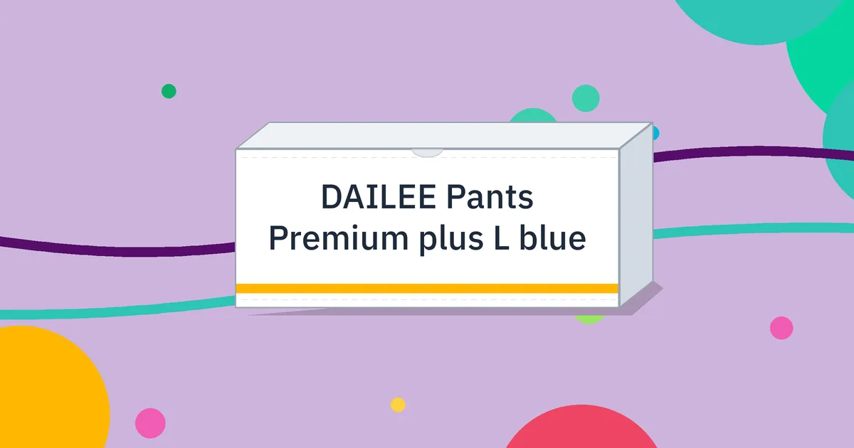 Symbolbild: Packung mit der Aufschrift DAILEE Pants Premium plus L blue (PZN 19984298) – Verfügbarkeit und Bezug in Apotheken in Frankfurt am Main