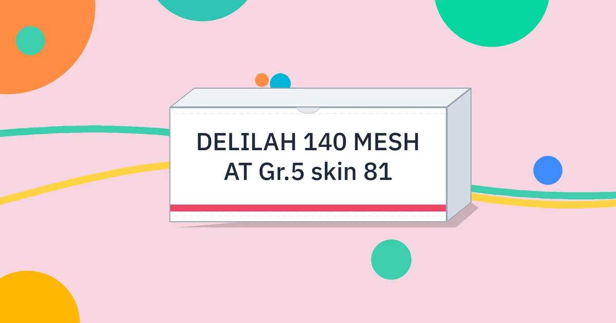 Symbolbild: Packung mit der Aufschrift DELILAH 140 MESH AT Gr.5 skin 81 (PZN 13850148) – Verfügbarkeit und Bezug in Apotheken in Frankfurt am Main