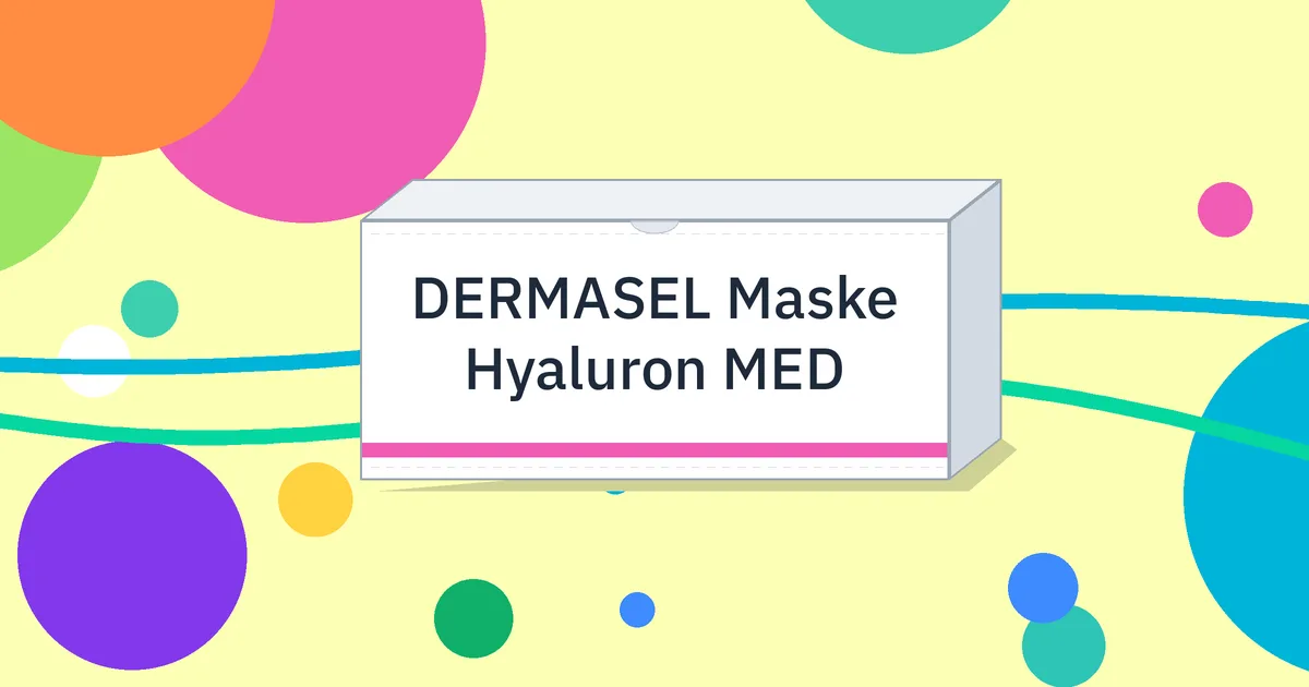 Symbolbild: Packung mit der Aufschrift DERMASEL Maske Hyaluron MED (PZN 06901773) – Verfügbarkeit und Bezug in Apotheken in Frankfurt am Main