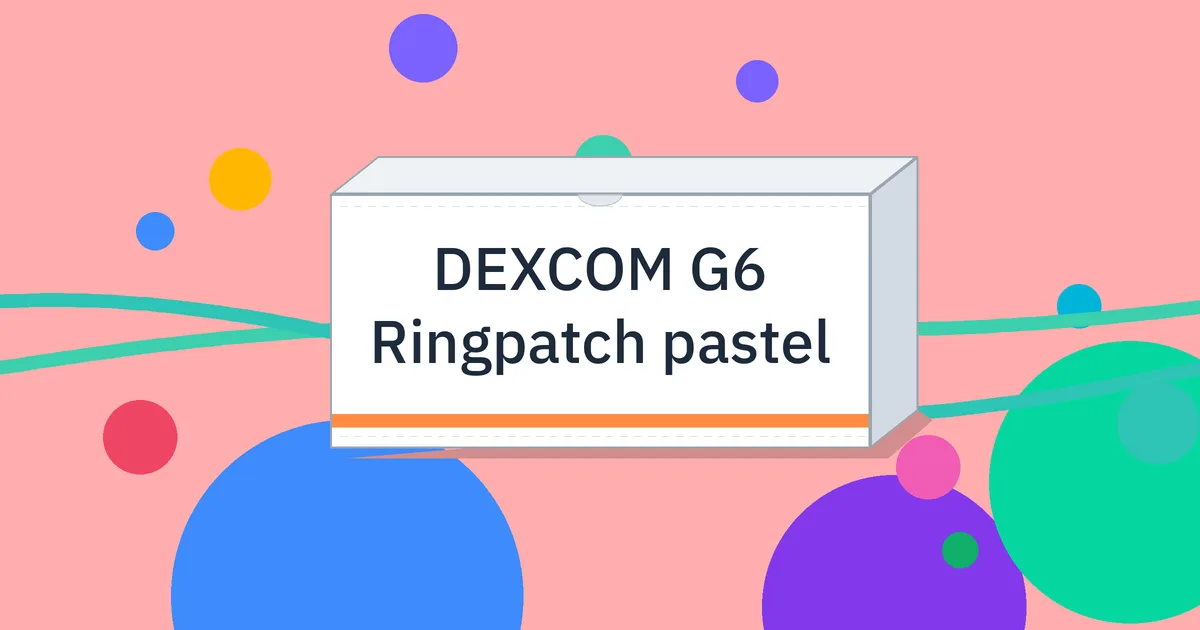 Symbolbild: Packung mit der Aufschrift DEXCOM G6 Ringpatch pastel (PZN 19864909) – Verfügbarkeit und Bezug in Apotheken in Frankfurt am Main