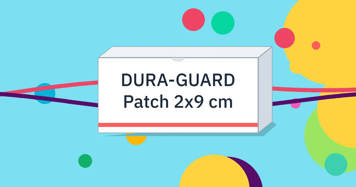 Symbolbild: Packung mit der Aufschrift DURA-GUARD Patch 2x9 cm (PZN 20388029) – Verfügbarkeit und Bezug in Apotheken in Frankfurt am Main