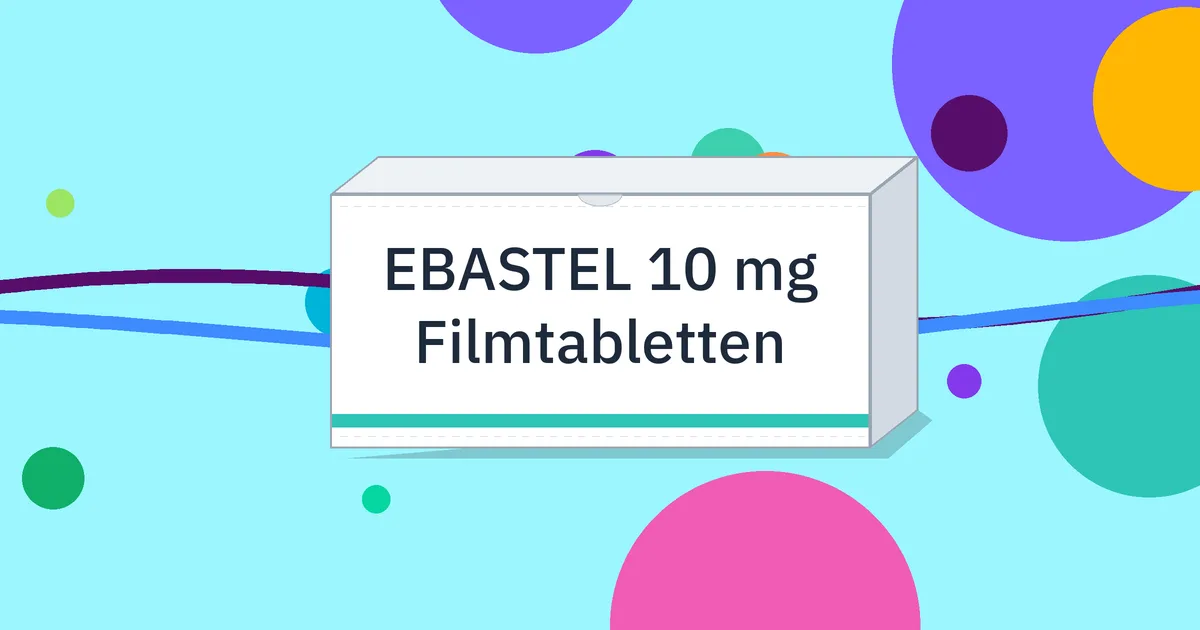 Symbolbild: Packung mit der Aufschrift EBASTEL 10 mg Filmtabletten (PZN 00027157) – Verfügbarkeit und Bezug in Apotheken in Frankfurt am Main
