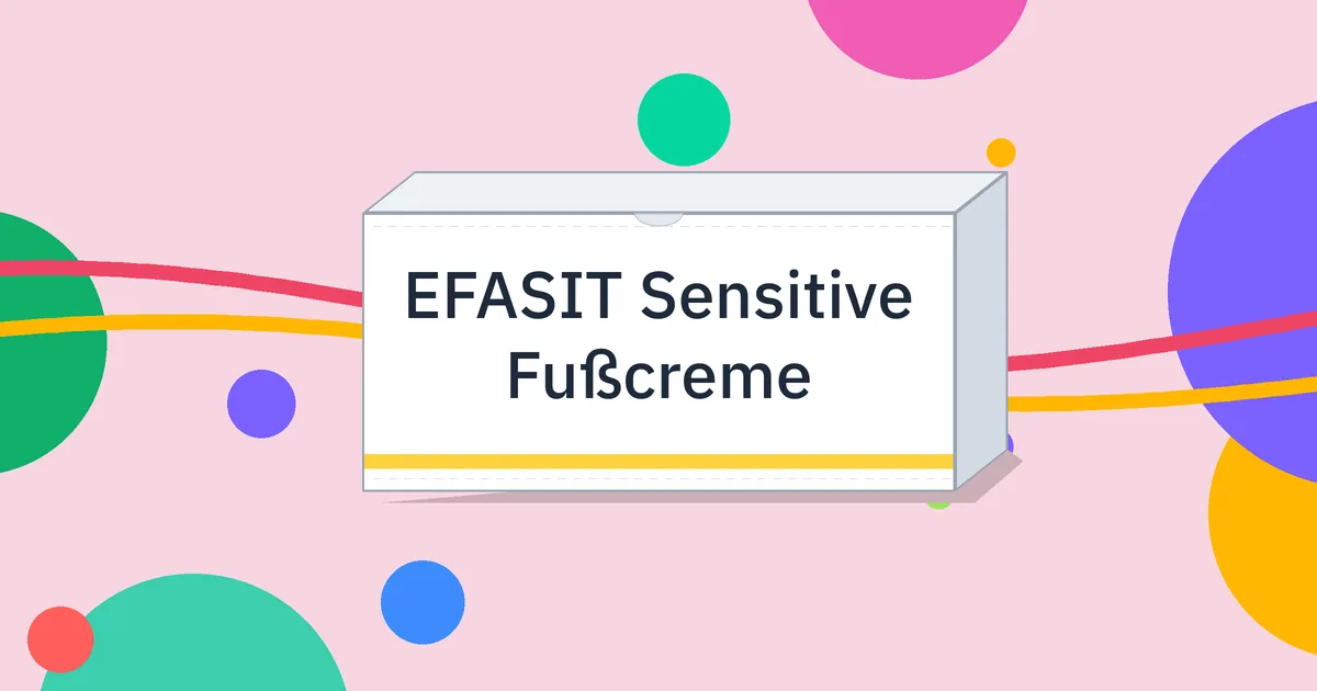 Symbolbild: Packung mit der Aufschrift EFASIT Sensitive Fußcreme (PZN 18294048) – Verfügbarkeit und Bezug in Apotheken in Frankfurt am Main