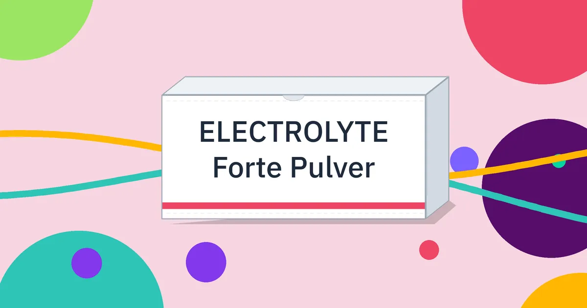 Symbolbild: Packung mit der Aufschrift ELECTROLYTE Forte Pulver (PZN 19361350) – Verfügbarkeit und Bezug in Apotheken in Frankfurt am Main