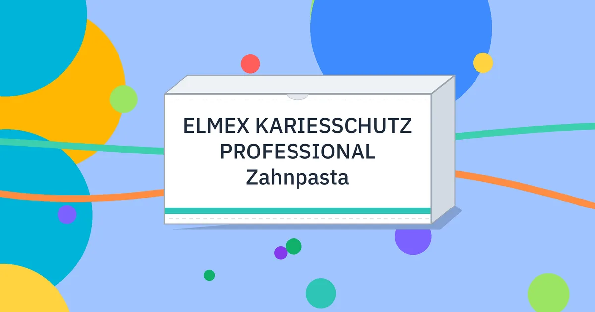 Symbolbild: Packung mit der Aufschrift ELMEX KARIESSCHUTZ PROFESSIONAL Zahnpasta (PZN 10302593) – Verfügbarkeit und Bezug in Apotheken in Frankfurt am Main