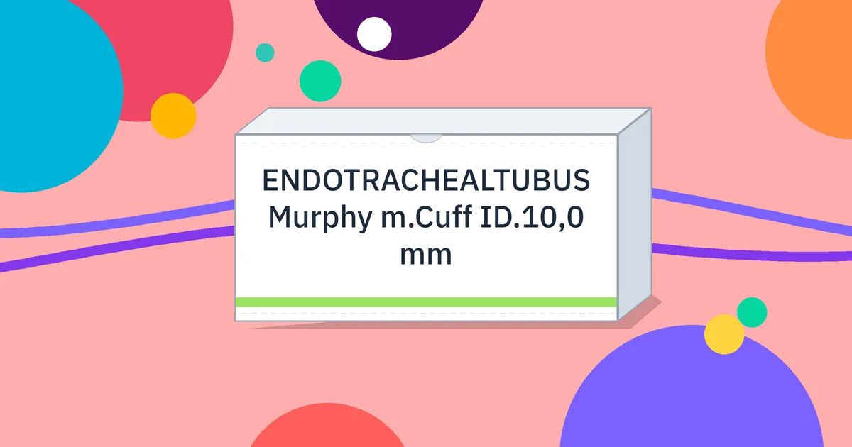 Symbolbild: Packung mit der Aufschrift ENDOTRACHEALTUBUS Murphy m.Cuff ID.10,0 mm (PZN 07218363) – Verfügbarkeit und Bezug in Apotheken in Frankfurt am Main