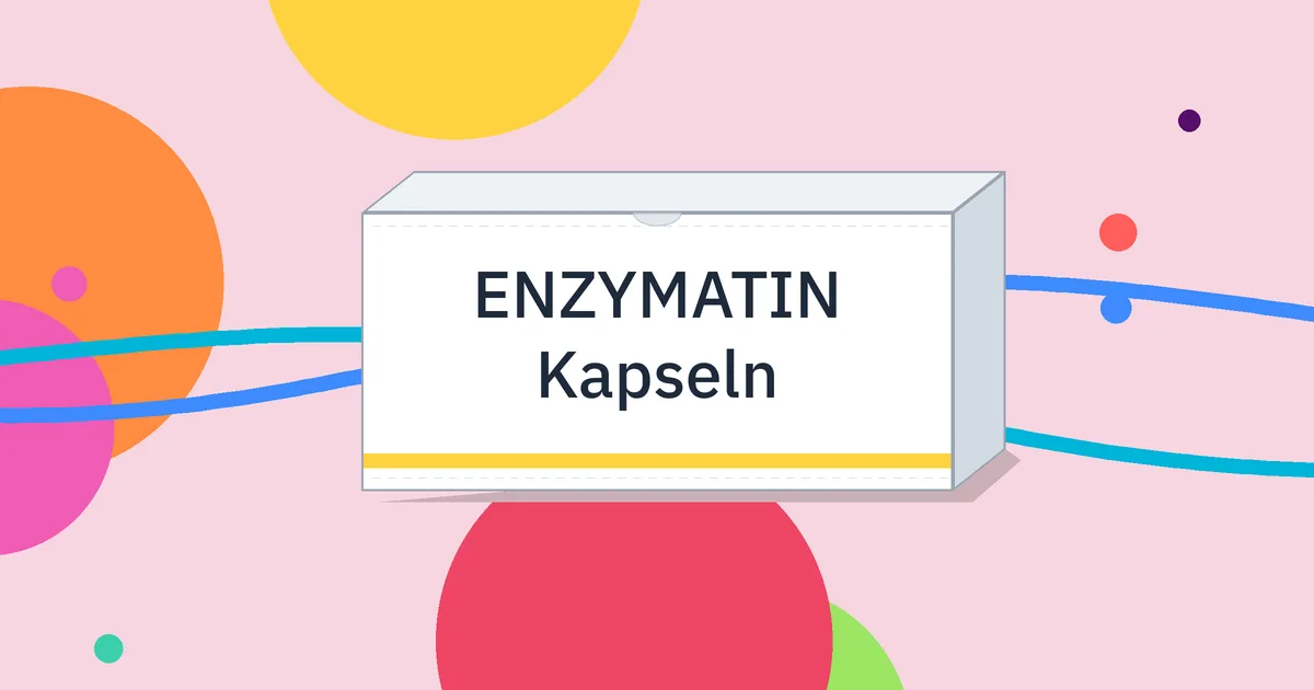 Symbolbild: Packung mit der Aufschrift ENZYMATIN Kapseln (PZN 01745268) – Verfügbarkeit und Bezug in Apotheken in Frankfurt am Main