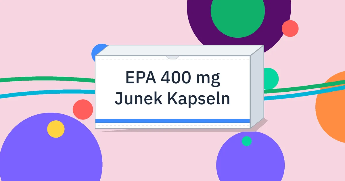 Symbolbild: Packung mit der Aufschrift EPA 400 mg Junek Kapseln (PZN 11189779) – Verfügbarkeit und Bezug in Apotheken in Frankfurt am Main