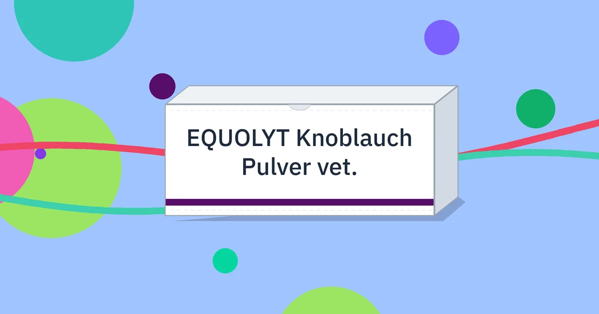 Symbolbild: Packung mit der Aufschrift EQUOLYT Knoblauch Pulver vet. (PZN 00503942) – Verfügbarkeit und Bezug in Apotheken in Frankfurt am Main