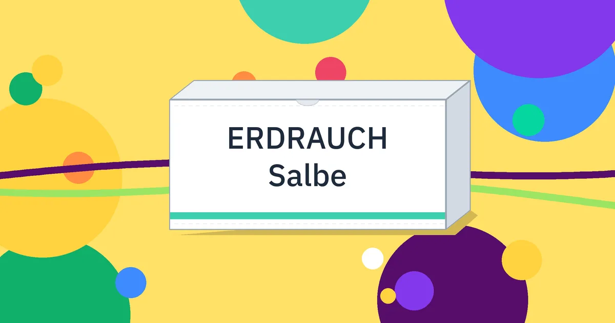 Symbolbild: Packung mit der Aufschrift ERDRAUCH Salbe (PZN 18091078) – Verfügbarkeit und Bezug in Apotheken in Frankfurt am Main