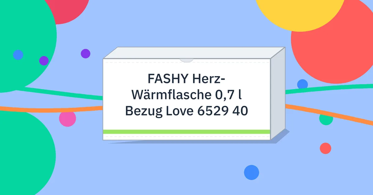 Symbolbild: Packung mit der Aufschrift FASHY Herz-Wärmflasche 0,7 l Bezug Love 6529 40 (PZN 19137055) – Verfügbarkeit und Bezug in Apotheken in Frankfurt am Main