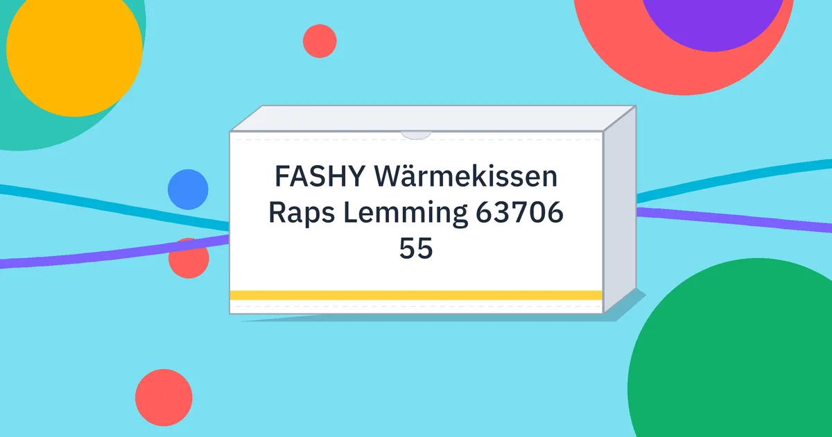 Symbolbild: Packung mit der Aufschrift FASHY Wärmekissen Raps Lemming 63706 55 (PZN 18648635) – Verfügbarkeit und Bezug in Apotheken in Frankfurt am Main