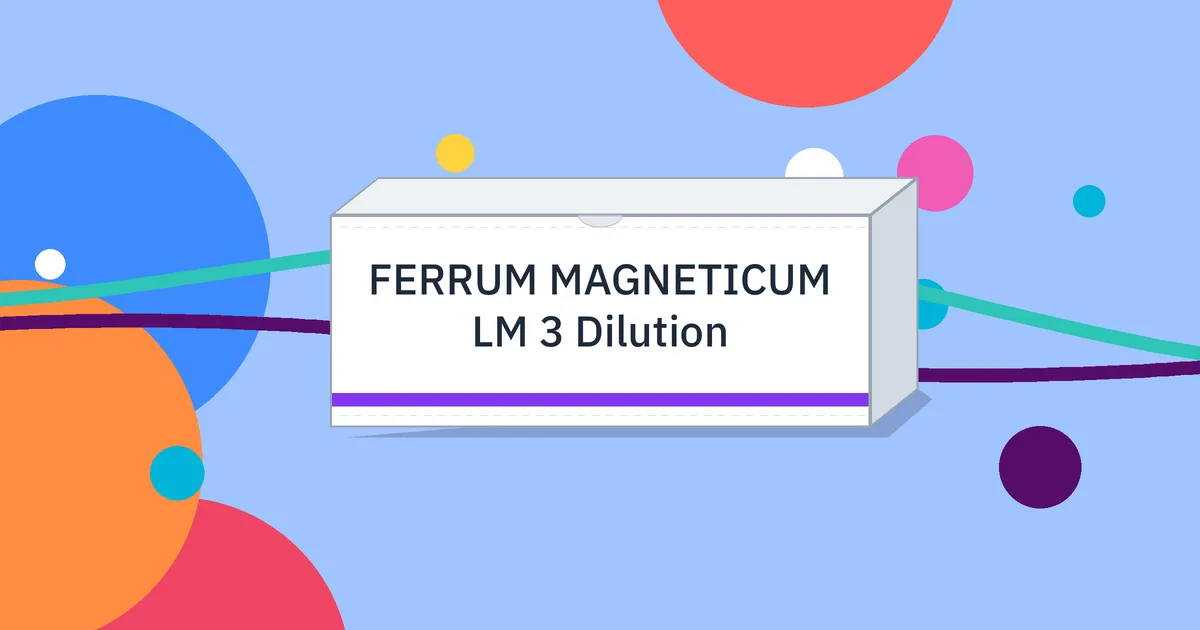 Symbolbild: Packung mit der Aufschrift FERRUM MAGNETICUM LM 3 Dilution (PZN 12849752) – Verfügbarkeit und Bezug in Apotheken in Frankfurt am Main